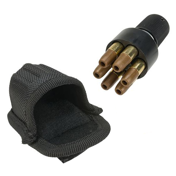 Tactical Revolver Speedloader Pouch - Black | Golden Plaza