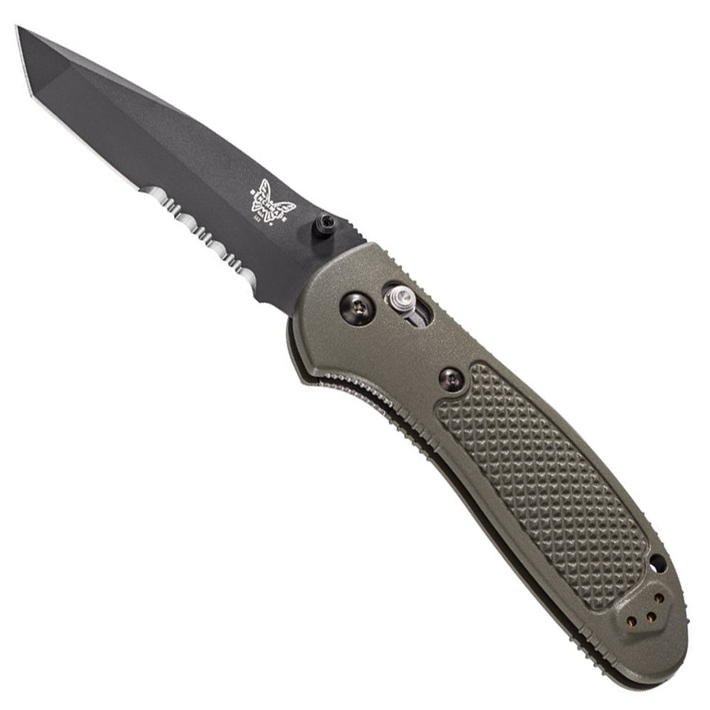 Buy Cheap Benchmade Tanto Griptilian Axis Black Combo Blade Folding Knife