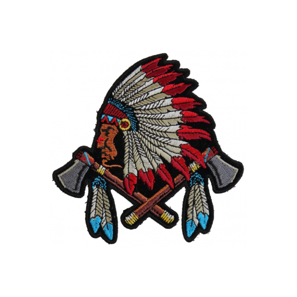 Get Small Indian Patch With Battle Axes And Feathers - Wholesale ...