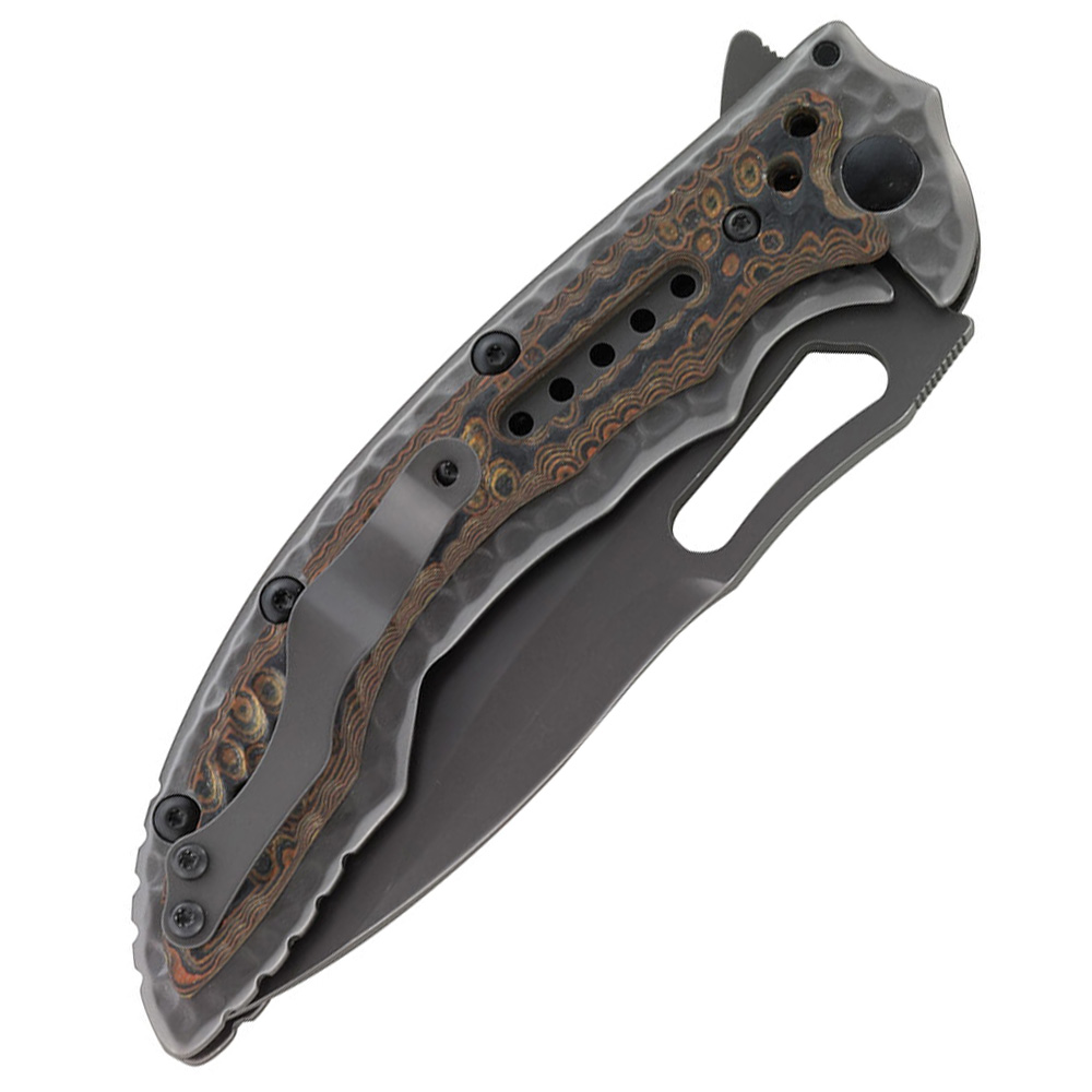 CRKT Ikoma Fossil G10 Overlays Handle Folding Knife | Golden Plaza