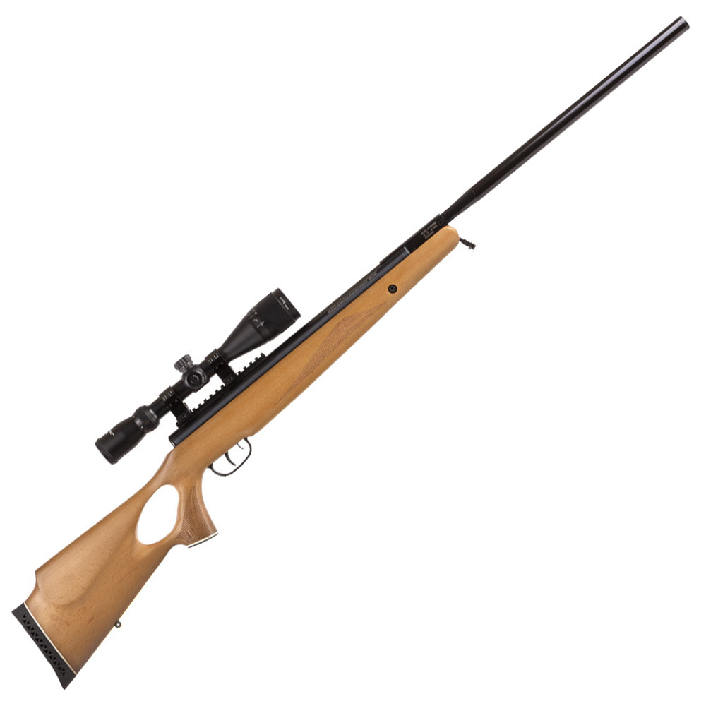 Shop Wood Spring Powered Break Barrel Pellet Rifle W/ Scope ...