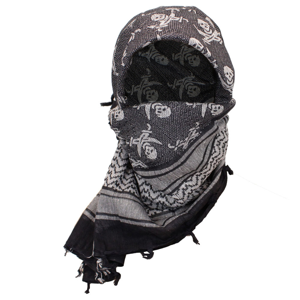 Shemagh Airsoft Scarf with Skull Print | Golden Plaza