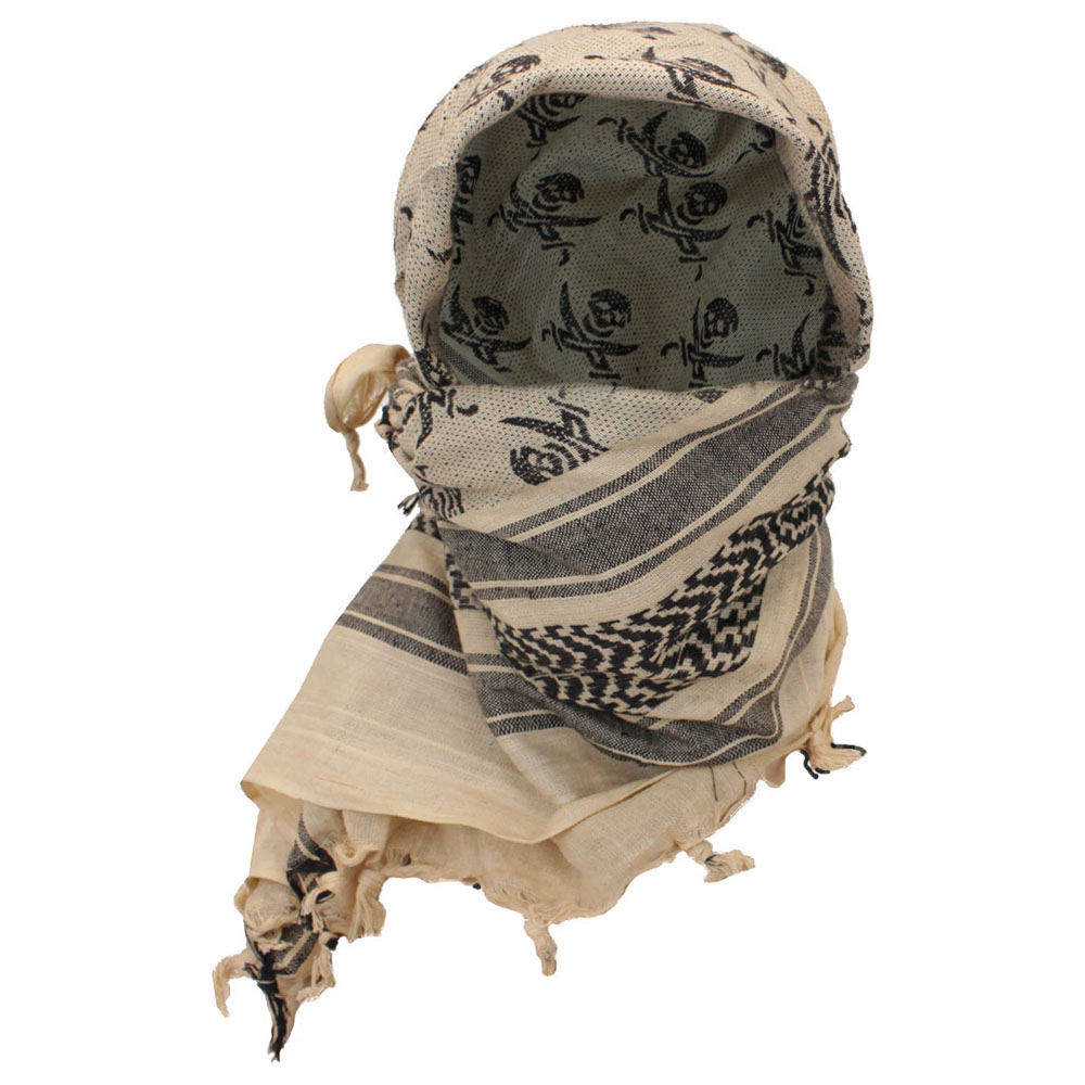 Shemagh Airsoft Scarf with Skull Print | Golden Plaza