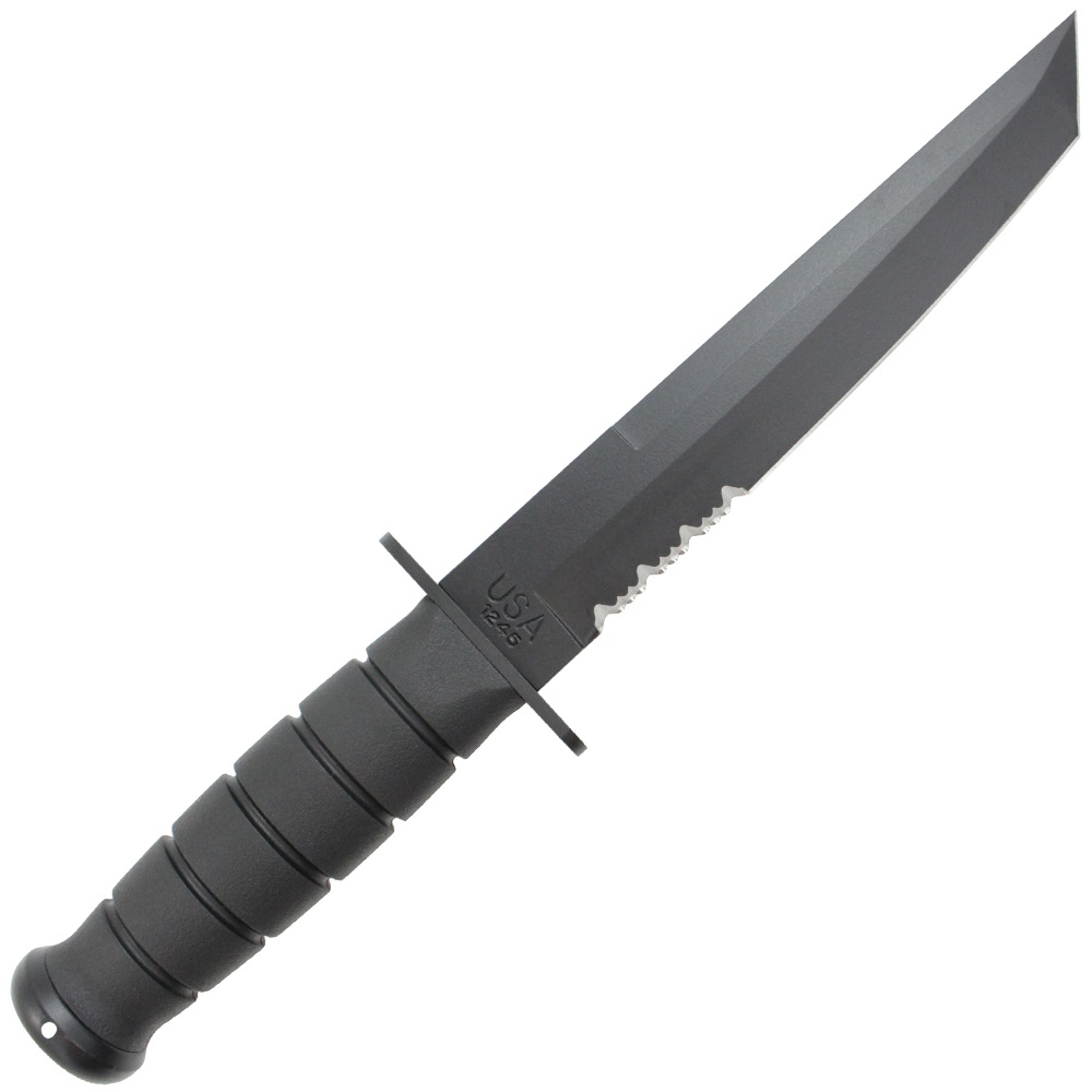 Ka-Bar 1245 Black Tanto Style Blade Fixed Knife | Wholesale | Golden Plaza