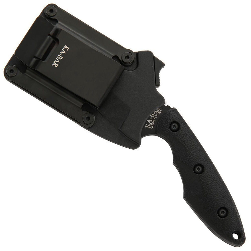 Ka-Bar TDI/Hinderer Hinderance Black Finish Fixed Blade Knife ...