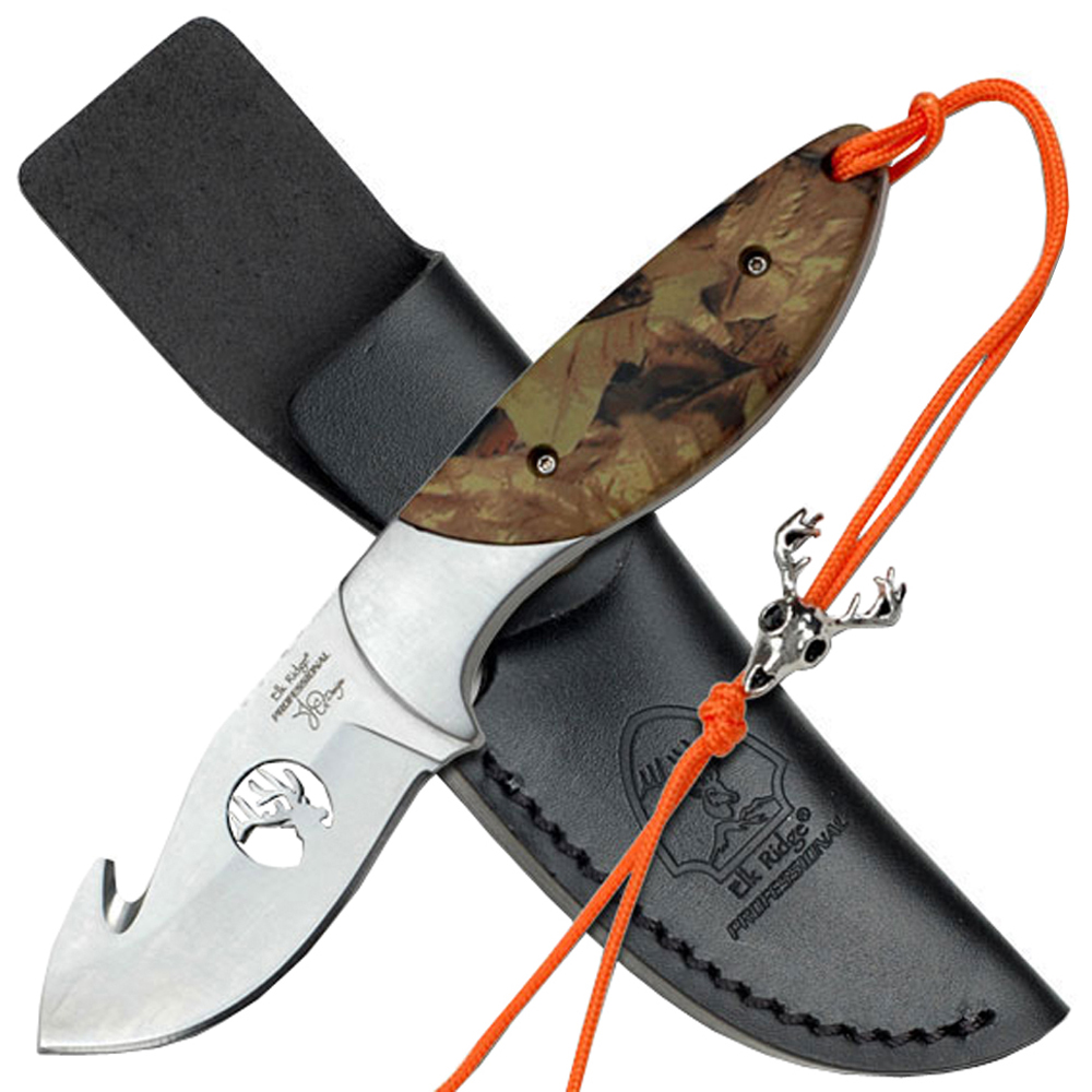 Elk Ridge Professional 5mm Thick Gut Hook Blade Fixed Knife | Wholesale ...