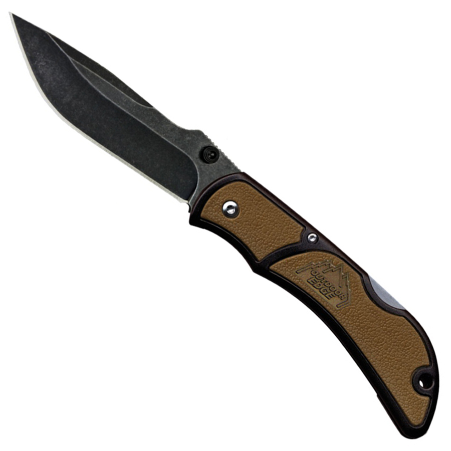 Outdoor Edge 3.3” Chasm Folding Knife (Brown) | Golden Plaza