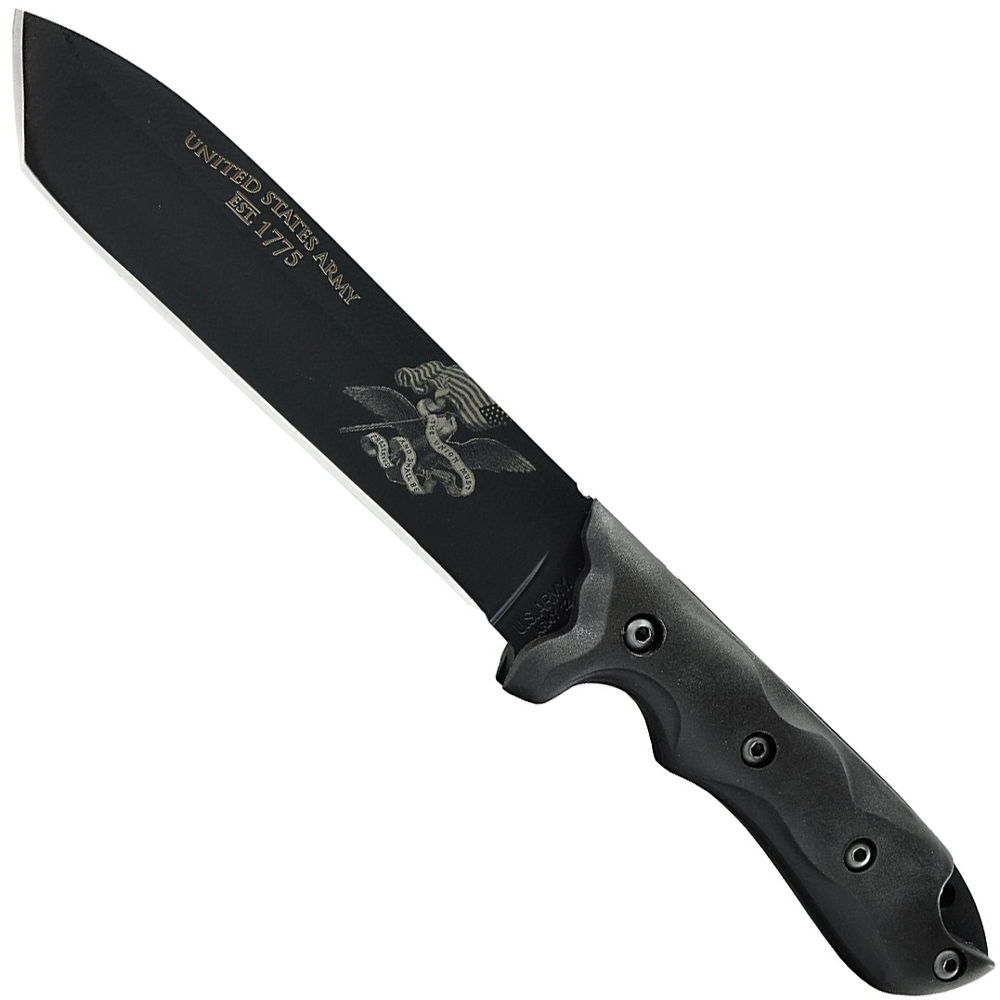 Schrade US Army Fixed Blade With Black Coated High Carbon Steel Tanto ...