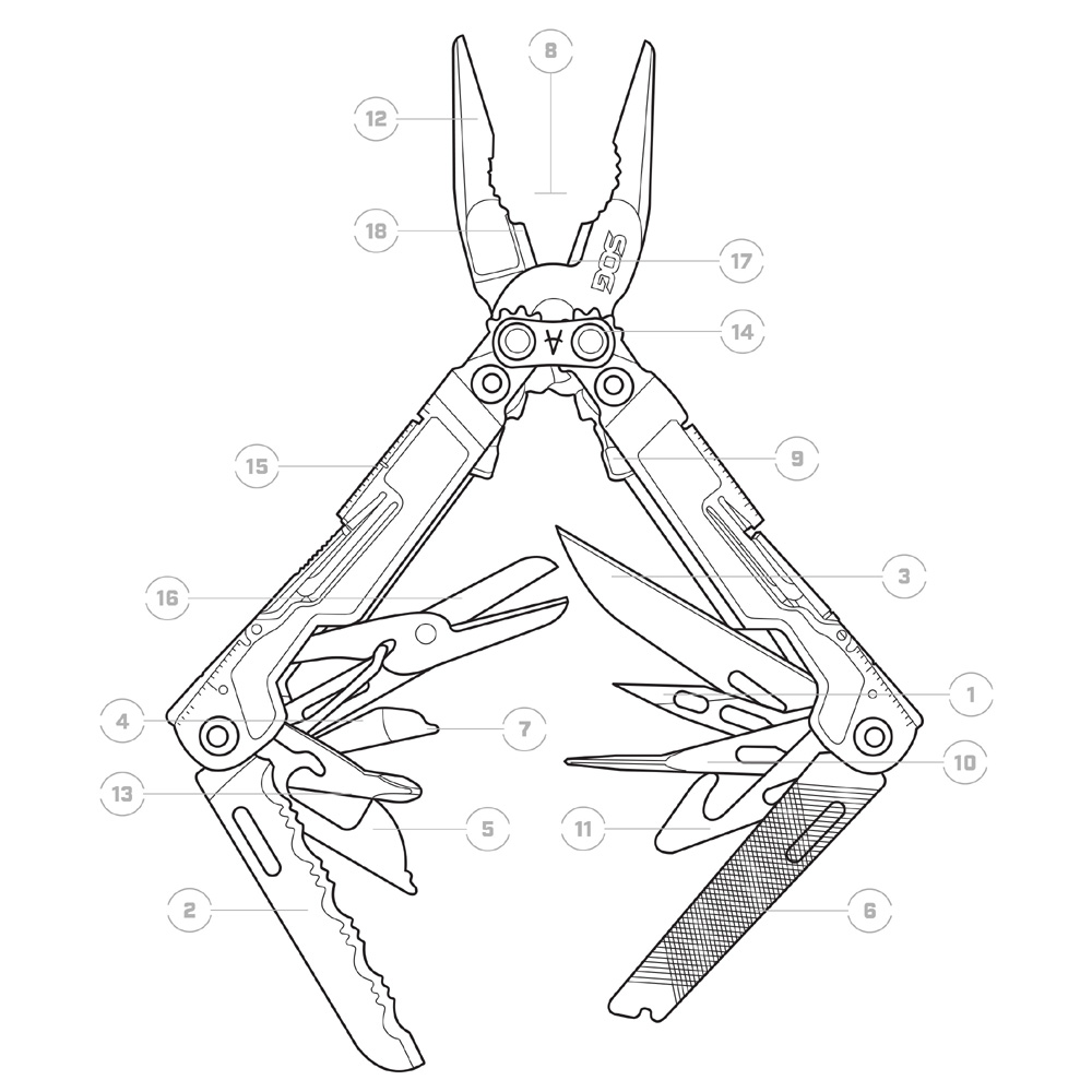 SOG PowerPint Mini Multi-Tool - Wholesale | Golden Plaza