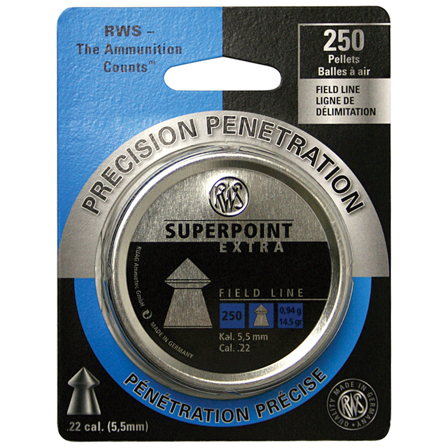 RWS Superpoint Extra 0.22 Caliber Airgun Ammunition