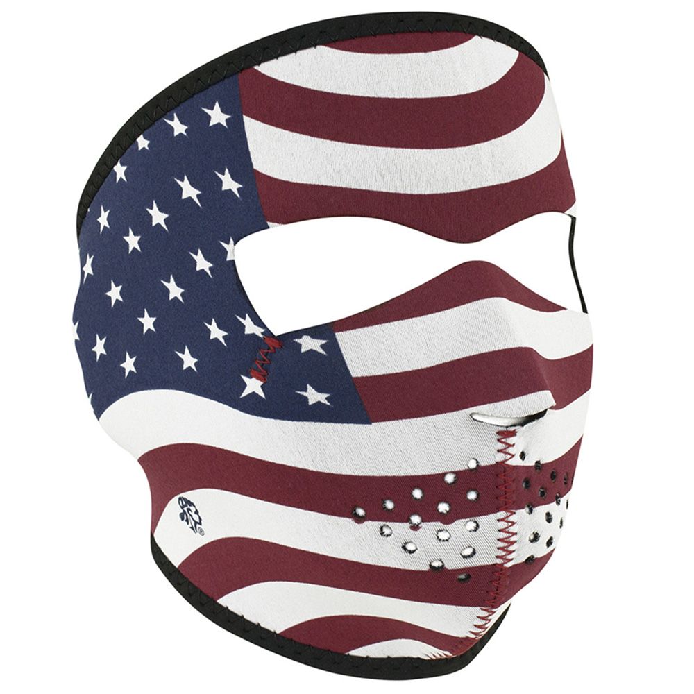 Neoprene USA Flag Stars And Stripes Face Mask