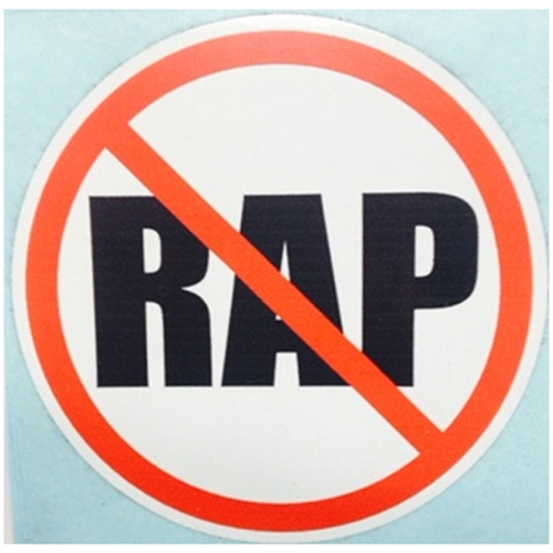 Buy Cheap No Rap Sign Sticker - One Size | Goldenplazadistributors.com